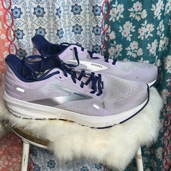 Brooks | Shoes | Brooks Lavender And Navy Athletic Shoes | Poshmark